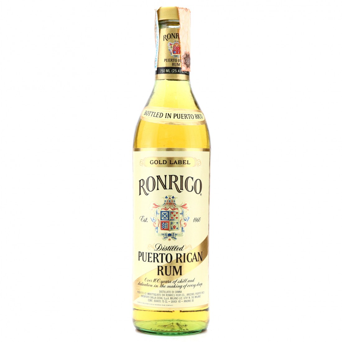 Ronrico Gold Label Puerto Rican Rum circa 1970s | Rum Auctioneer