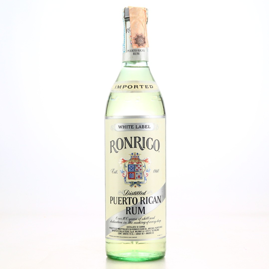 Ronrico White Label Puerto Rican Rum circa 1970s | Rum Auctioneer