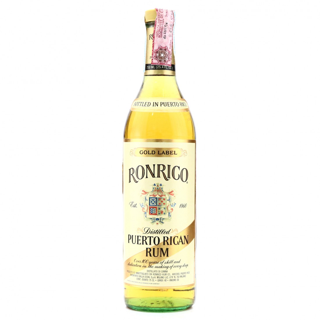 Ronrico Gold Label Puerto Rican Rum circa 1970s | Rum Auctioneer