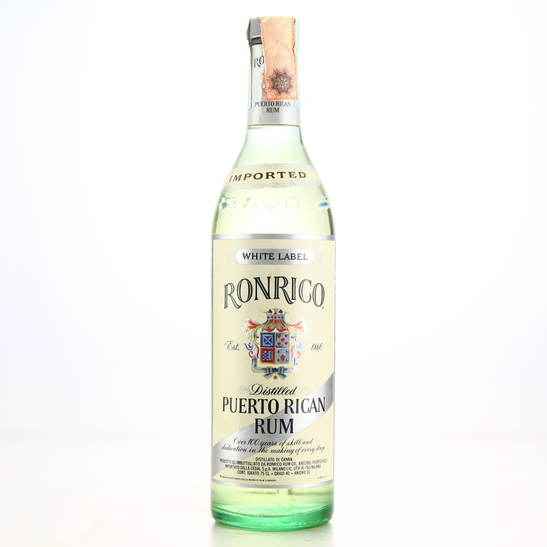 Ronrico White Label Puerto Rican Rum circa 1970s | Rum Auctioneer
