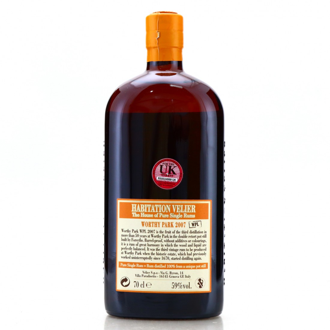 Worthy Park WPL 2007 Habitation Velier 10 Year Old | Rum Auctioneer