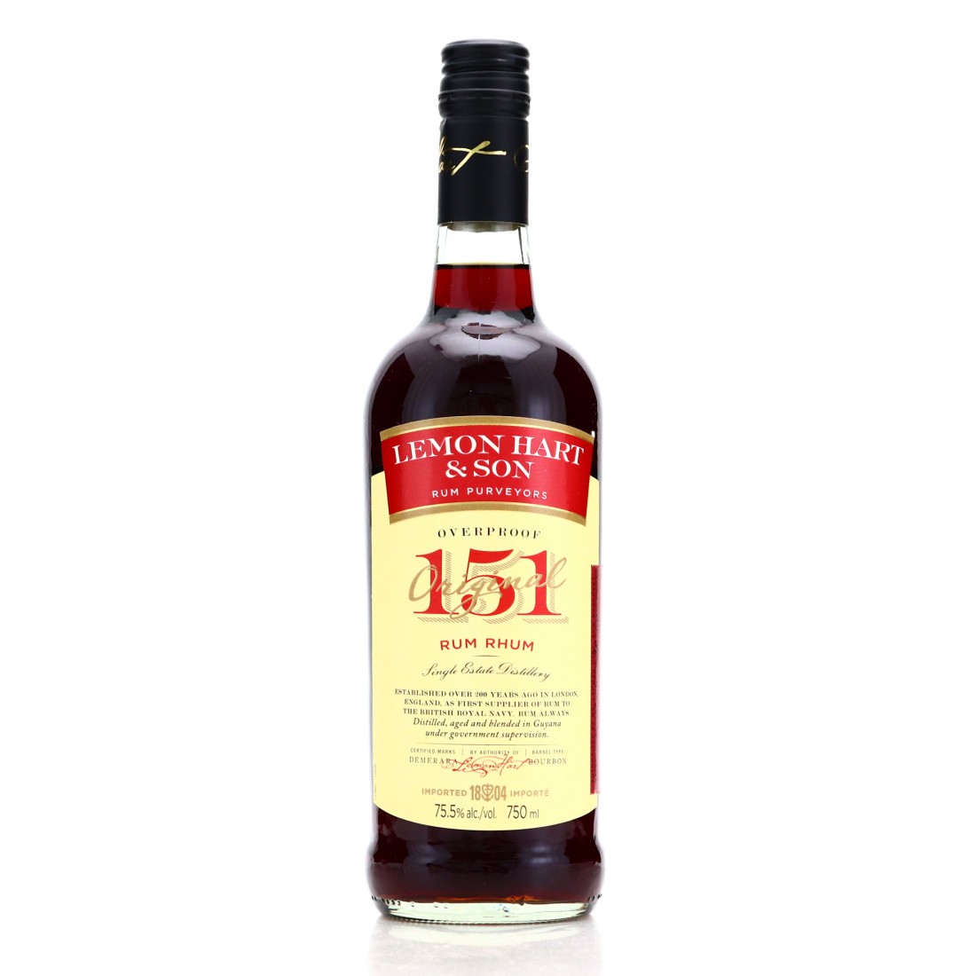 Lemon Hart 151 Proof Demerara Rum 75cl / US Import | Rum Auctioneer