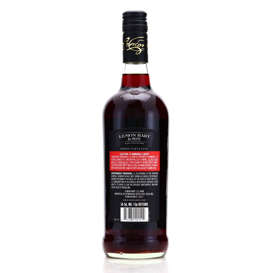 Lemon Hart 151 Proof Demerara Rum 75cl / US Import | Rum Auctioneer