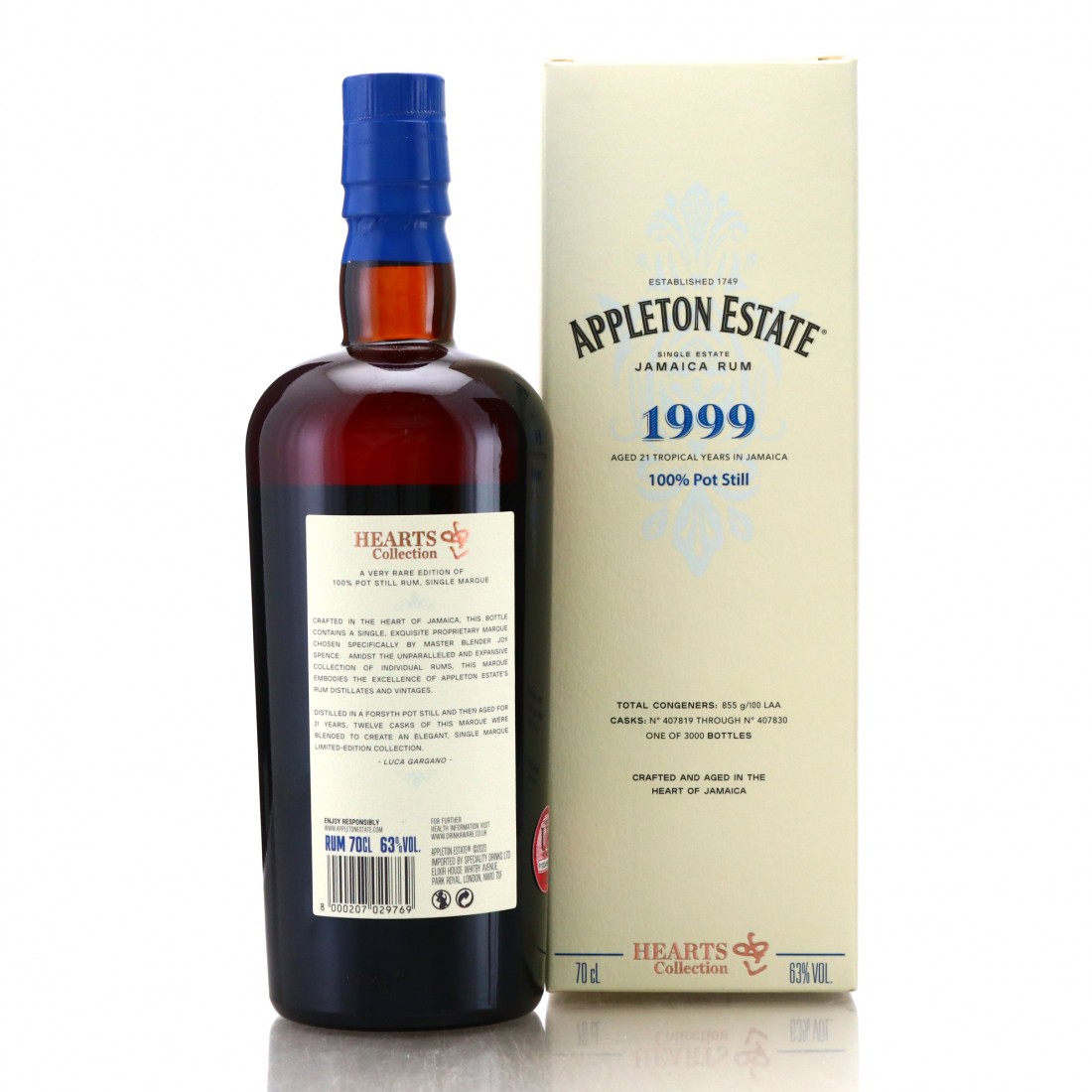 Appleton Estate 1999 Velier 21 Year Old / Hearts Collection | Rum ...