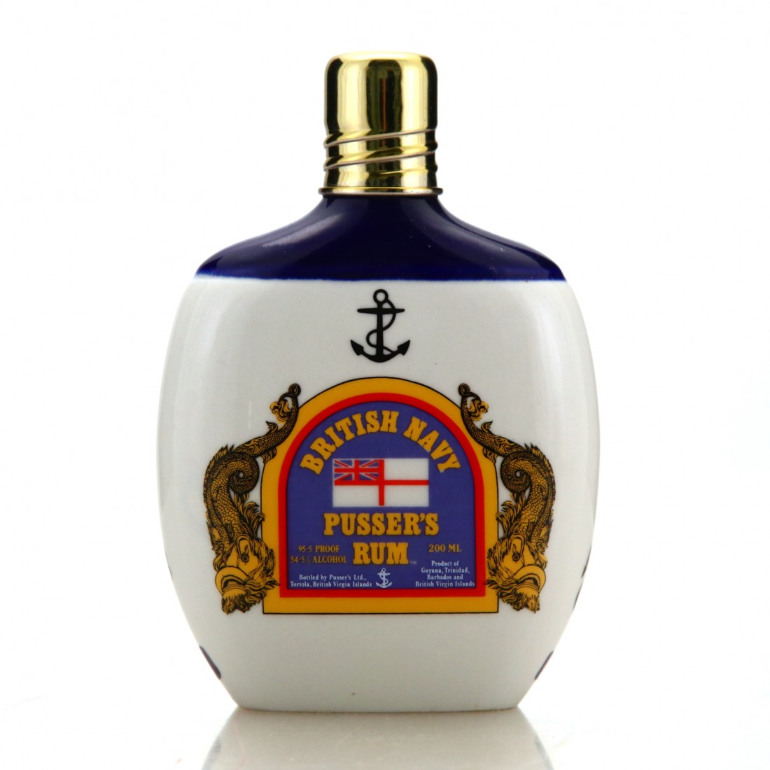 Pussers Rum Hip Flask Decanter 20cl Rum Auctioneer