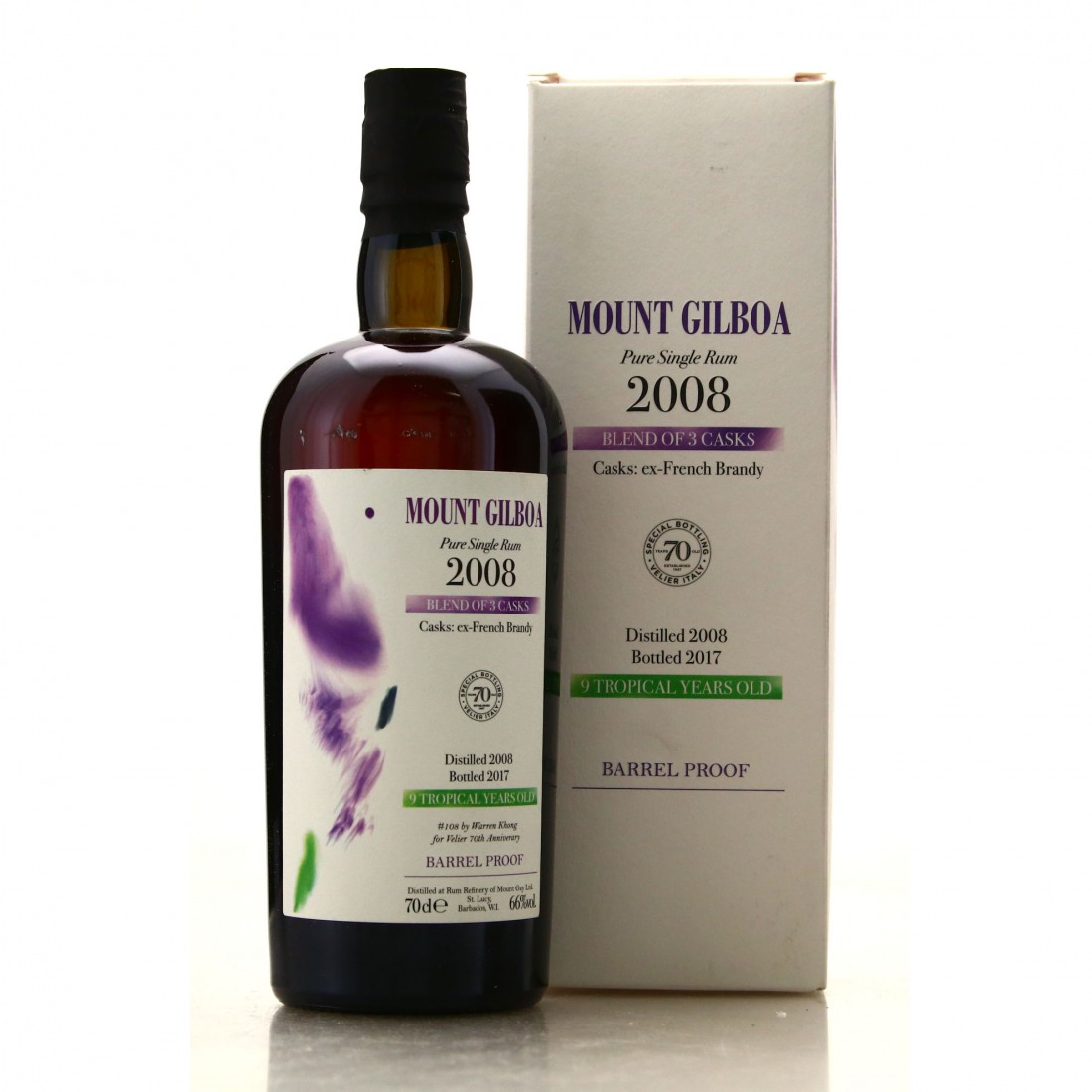 Mount Gilboa 2008 Velier 9 Year Old / Warren Khong 70th Anniversary ...