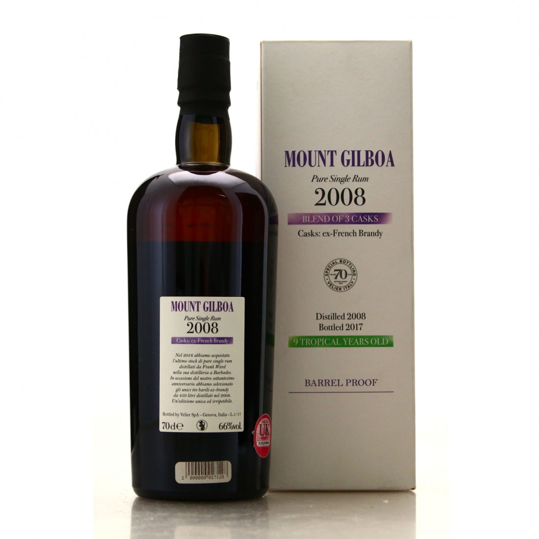 Mount Gilboa 2008 Velier 9 Year Old / Warren Khong 70th Anniversary ...