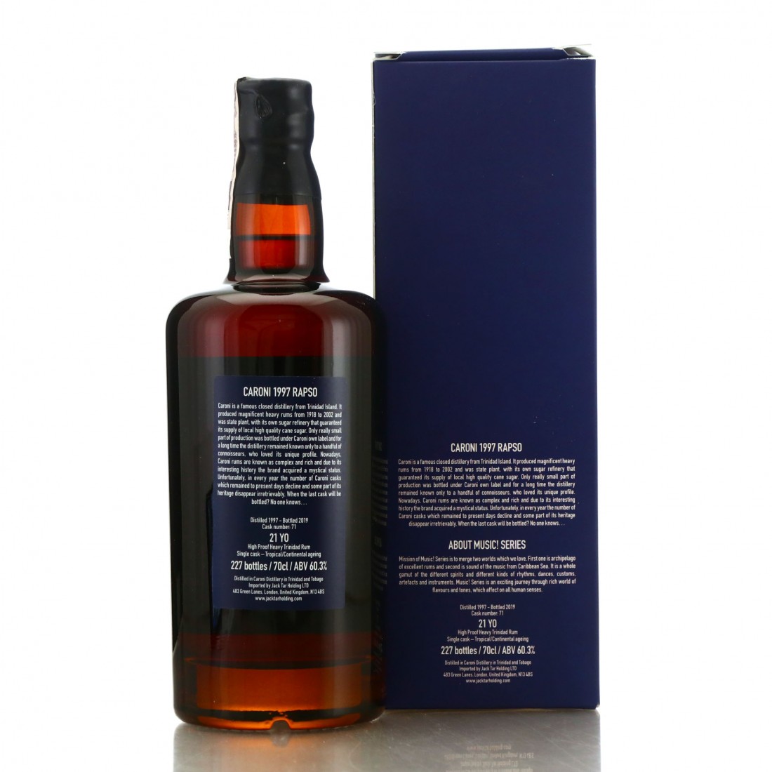 Caroni 1997 Jack Tar 21 Year Old Music! Series / Rapso Edition | Rum ...