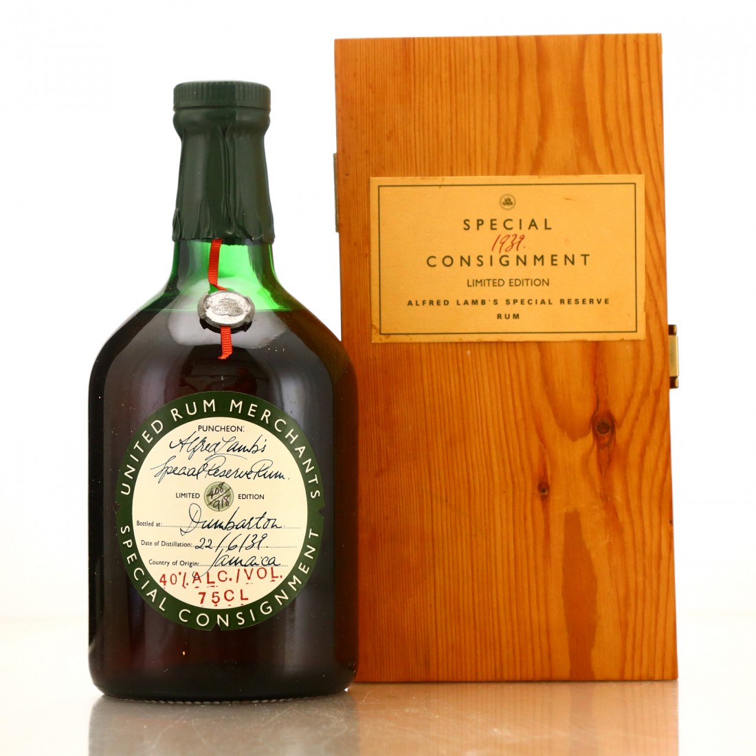 Alfred Lamb's 1939 Special Reservation Rum | Rum Auctioneer