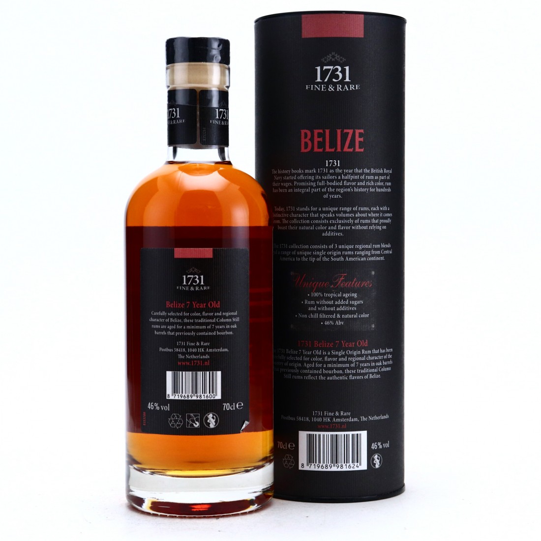 Belize Rum 7 Year Old 1731 Fine and Rare | Rum Auctioneer