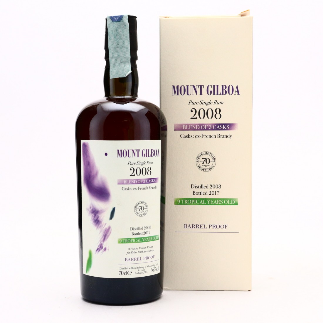 Mount Gilboa 2008 Velier 9 Year Old / 70th Anniversary | Rum Auctioneer