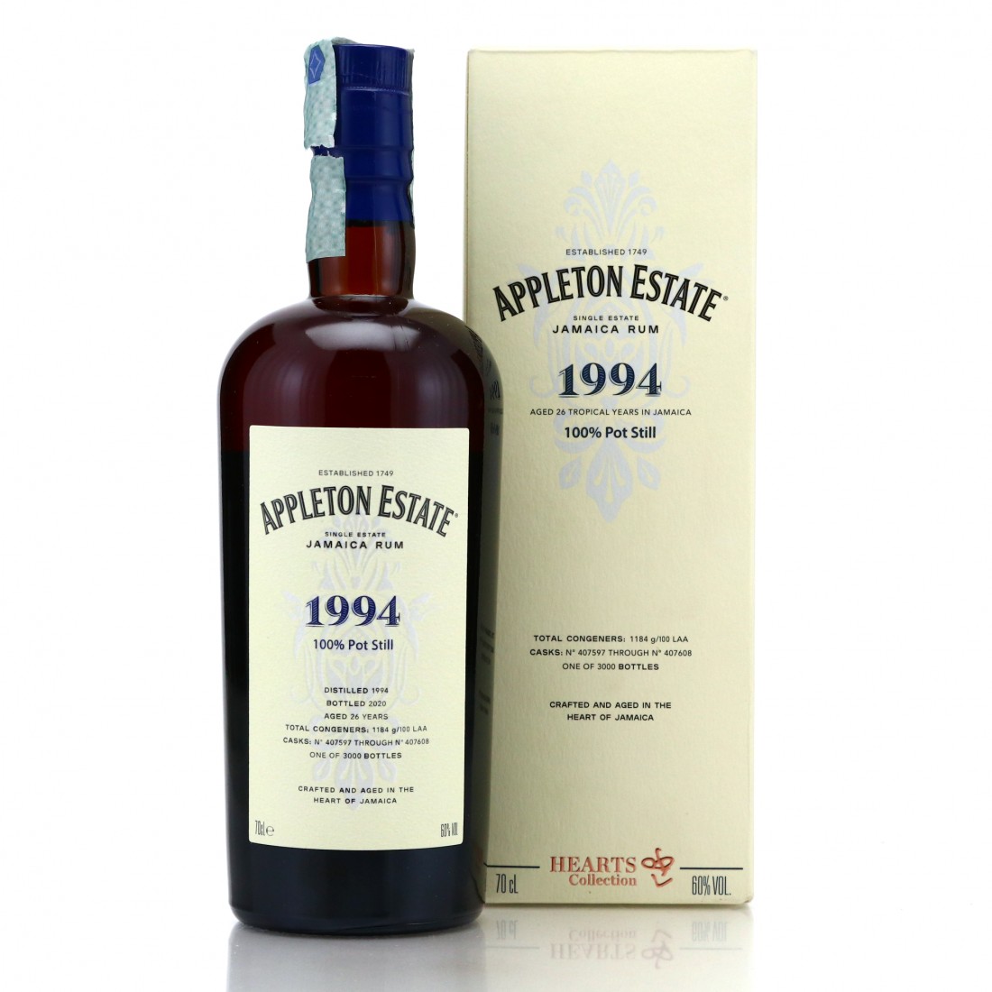 Appleton Estate 1994 Velier 26 Year Old / Hearts Collection | Rum ...