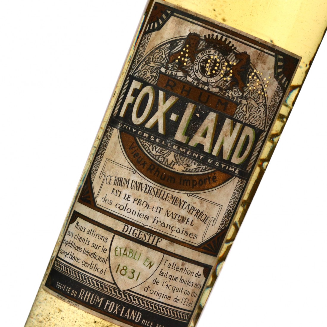 Fox-Land Rhum Vieux 1950s | Rum Auctioneer