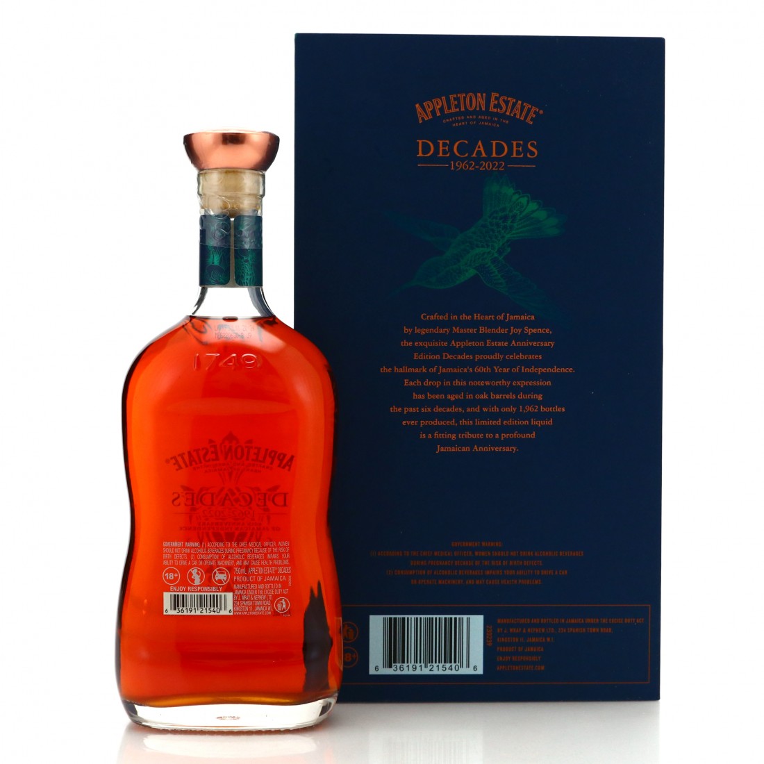 Appleton Estate Decades 60th Anniversary Jamaican Independence 75cl ...