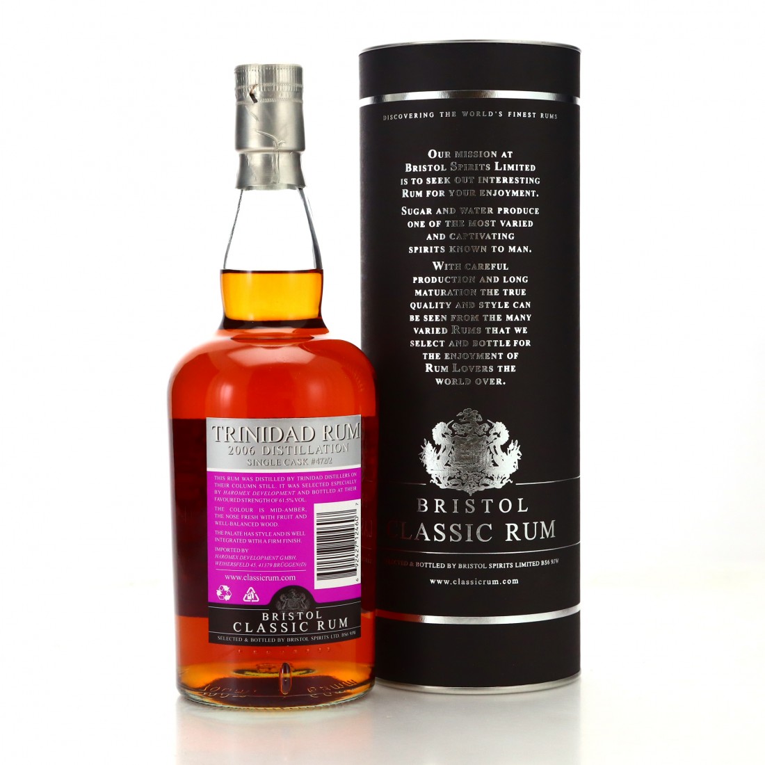 Trinidad Rum 2006 Bristol Classic Rum 61.5% / Haromex Development | Rum ...
