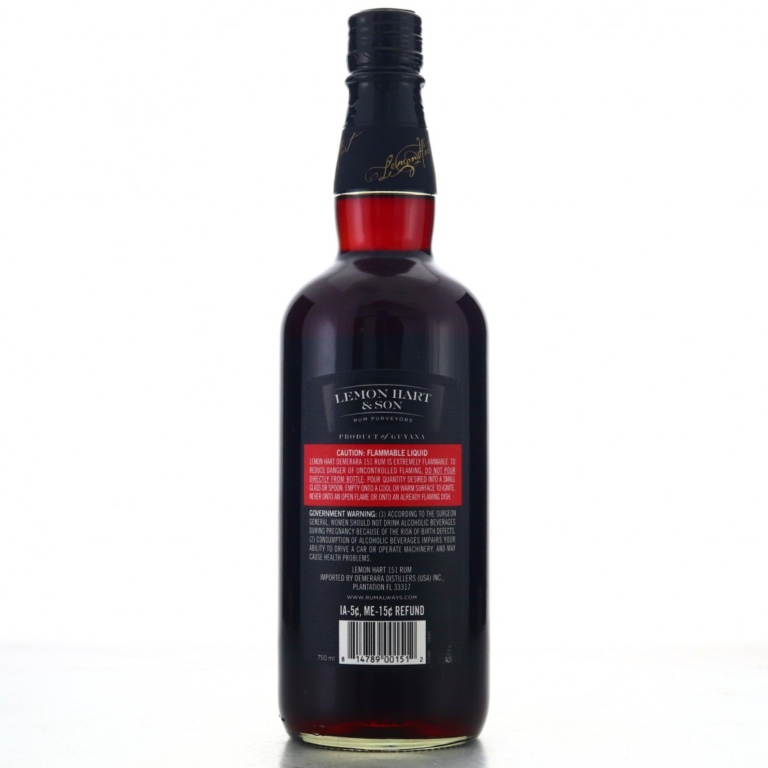 Lemon Hart 151 Proof Demerara Rum 75cl / US Import | Rum Auctioneer